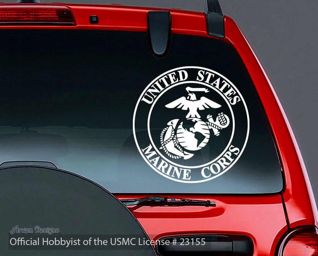 Marines EGA Circle Logo Vinyl Car Decal, Eagle Globe Anchor, US Marine ...