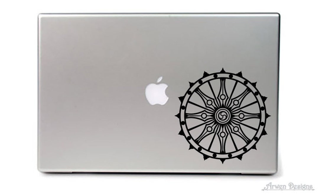 Dharma Wheel, Buddhist Hindu Spiritual Vinyl CAR DECAL, Dharmachakra ...