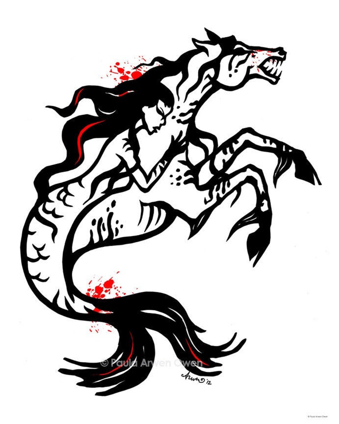 Kelpie ART PRINT Celtic Mythology Supernatural Water Horse - Etsy