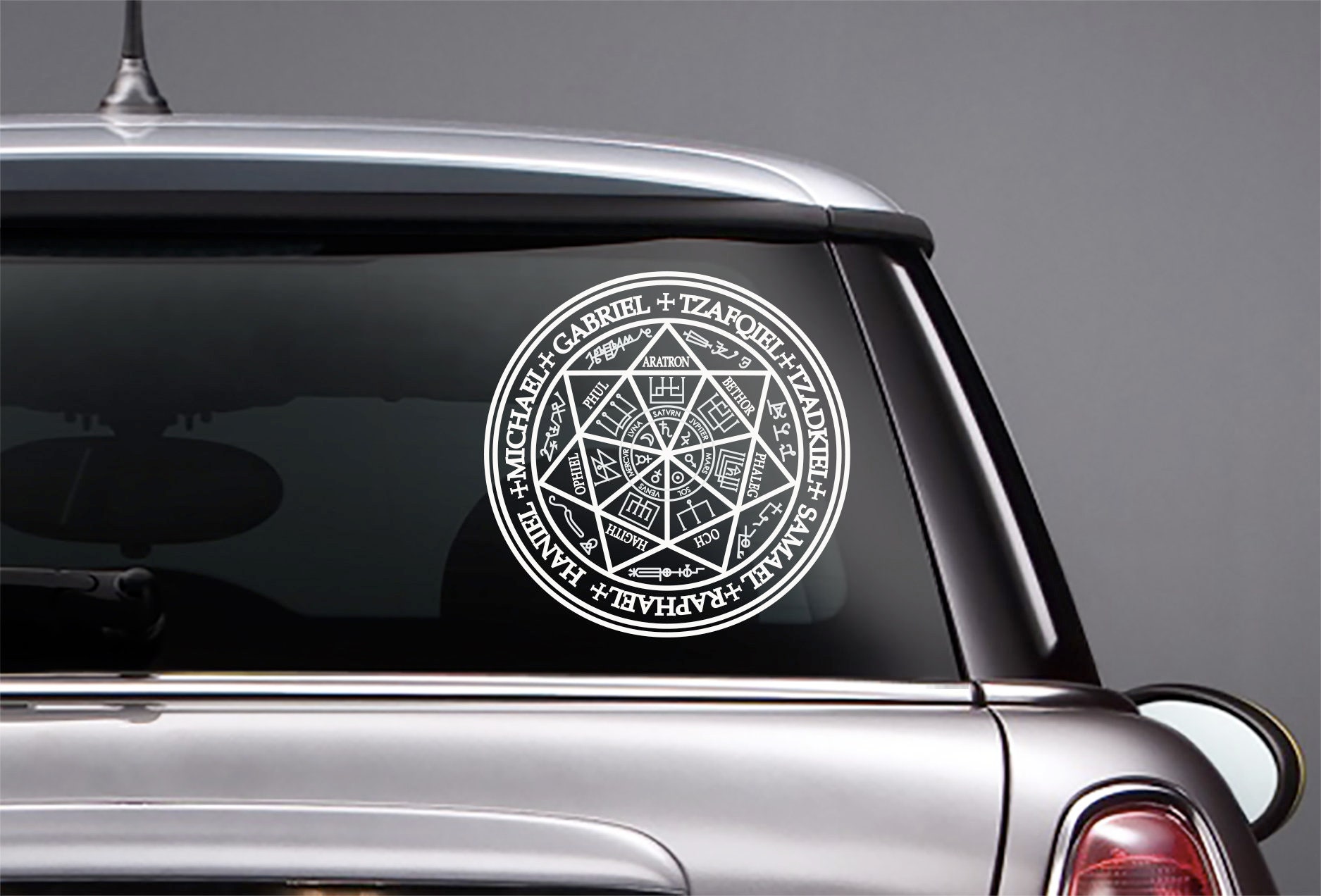 Seven Archangels Seal Vinyl CAR DECAL Angel Symbol, Kabbalah, Occult ...