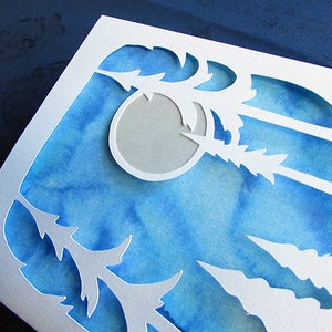 Forest Card, Nature Greeting Card, Winter Scene, Christmas Card ...