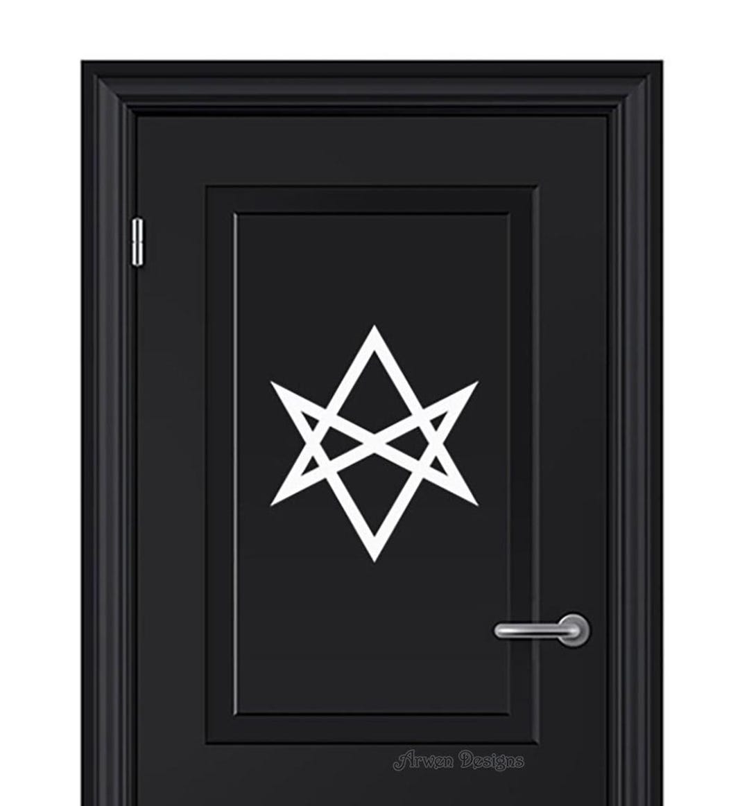 Unicursal Hexagram Decal, Aquarian Star, Supernatural Wall Art, Pagan ...