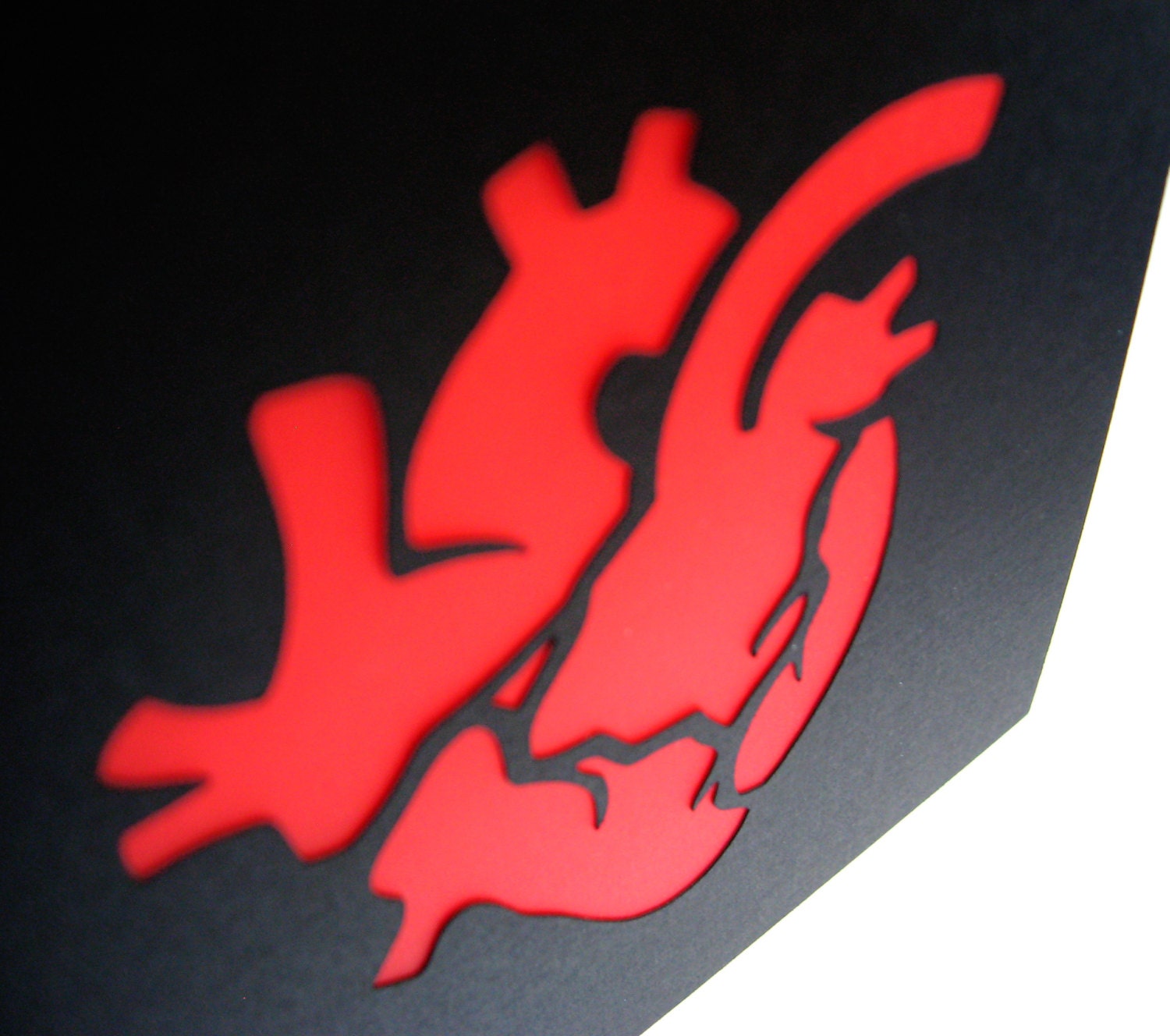 Anatomical Heart Valentine Black & Red Vellum Cut Paper - Etsy