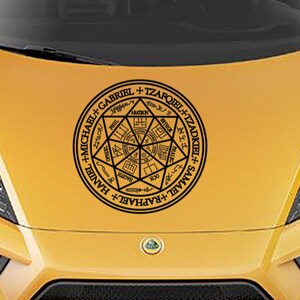 Seven Archangels Seal Vinyl CAR DECAL Angel Symbol, Kabbalah, Occult ...