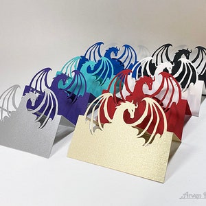 Dragon Wedding Place Card Medieval Fantasy Renaissance Party - Etsy