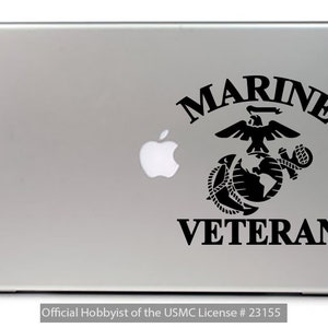 Marine Veteran Vinyl Car Decal, EGA Logo, Eagle Globe Anchor, US Marine ...