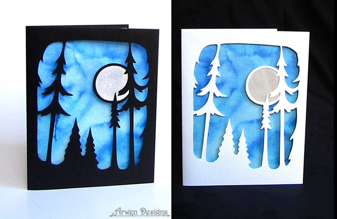 Forest Card, Nature Greeting Card, Winter Scene, Christmas Card ...