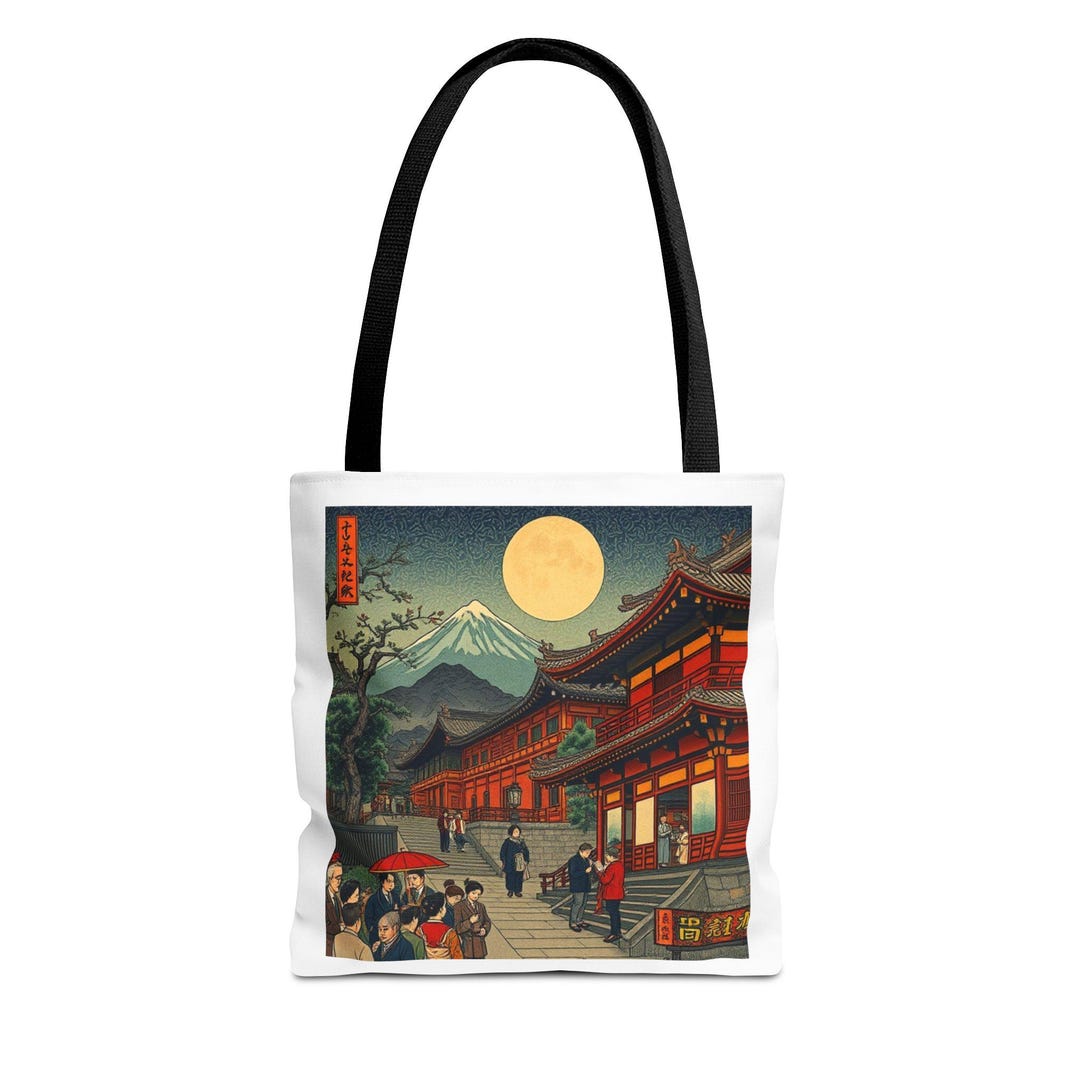 Japanese Art Print Tote Bag, Vintage Japanese Tote, Japanese Bag, Asian ...