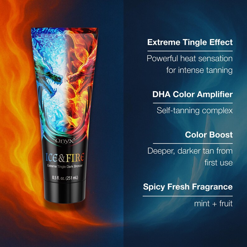 Onyx Ice and Fire Extreme Tingle Dark Bronzer | Tanning Bed Lotion ...