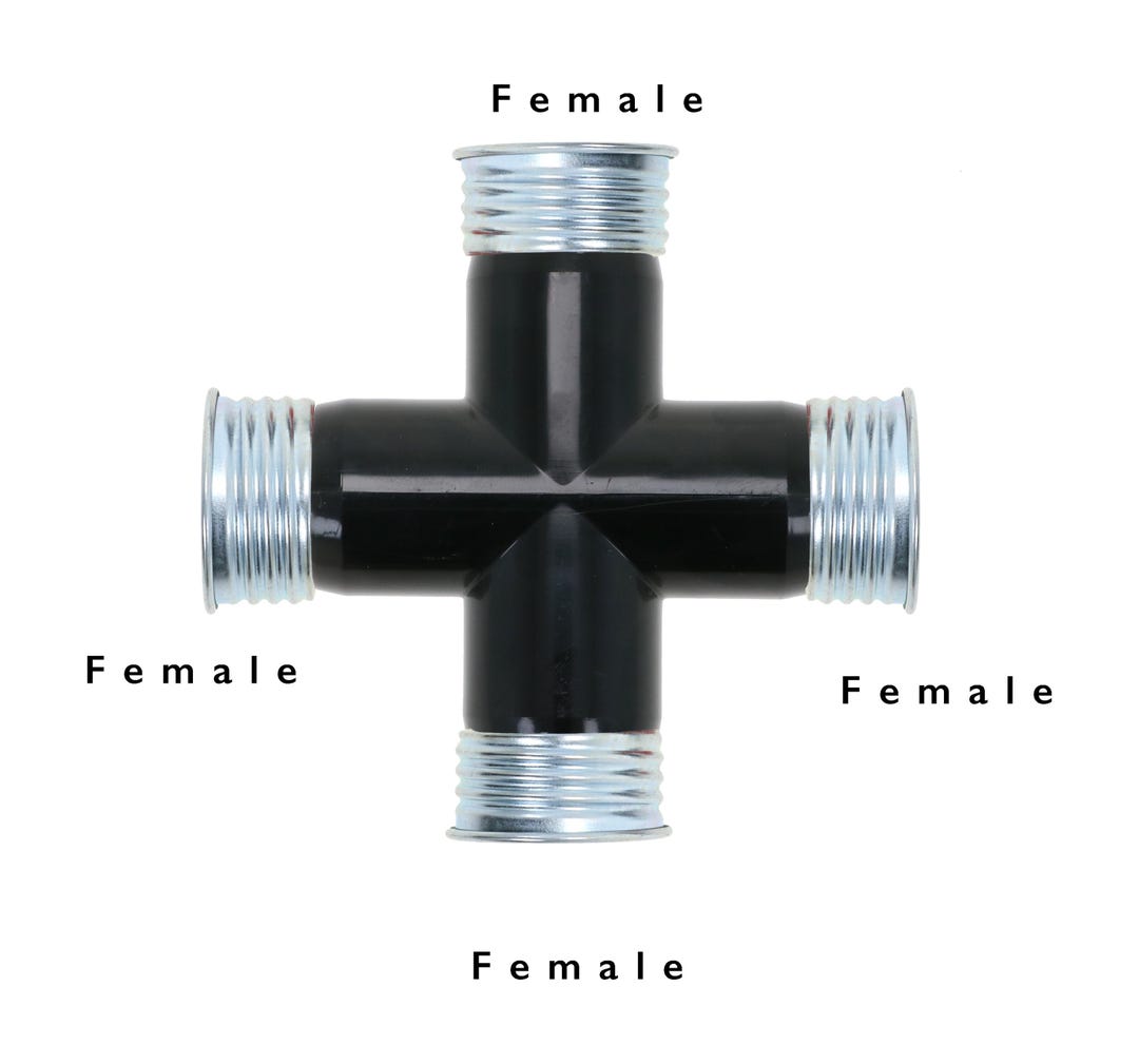 Gas Mask Hose 4 Way Cross Connector (various Options) - Etsy