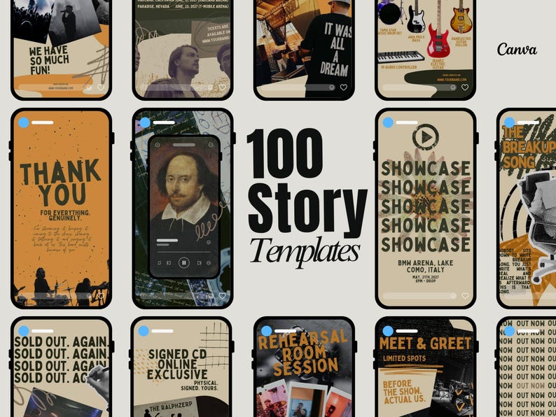 Music Promotion Instagram Templates: Social Media Kit for Musicians ...