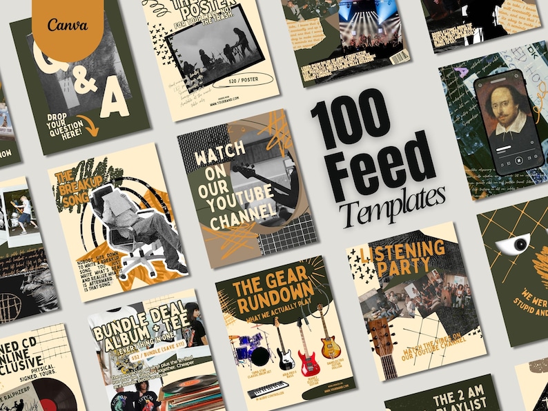 Music Promotion Instagram Templates: Social Media Kit for Musicians ...