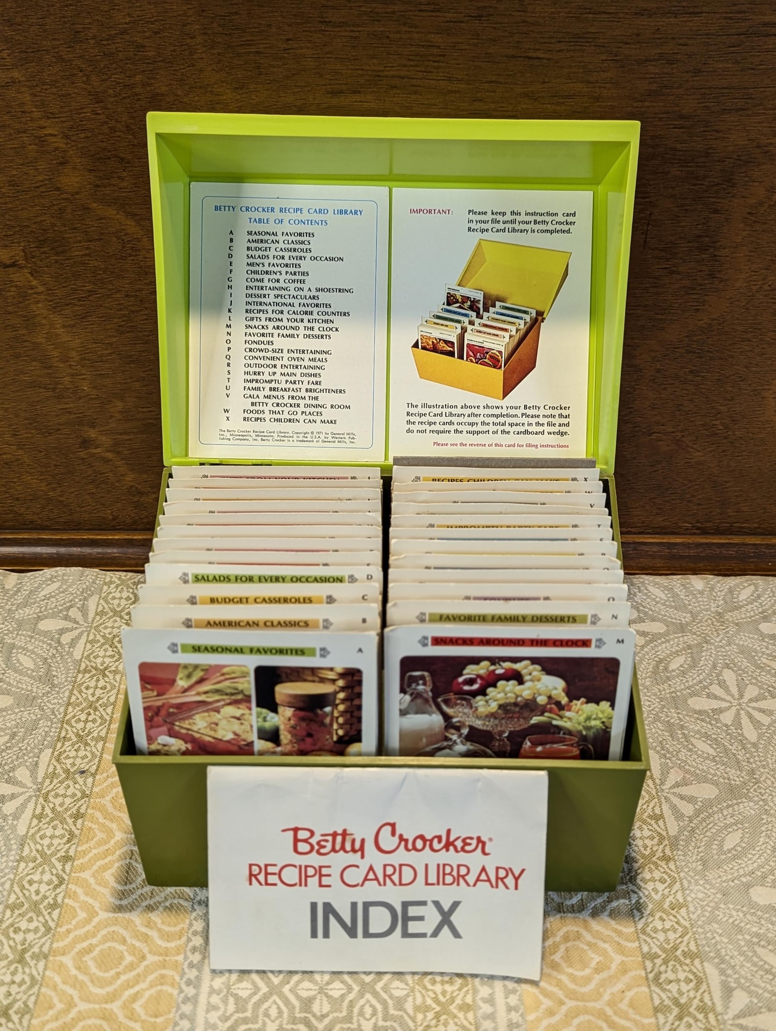 Betty Crocker | Recipe Card Library | Complete Set | Vintage Recipe Box ...