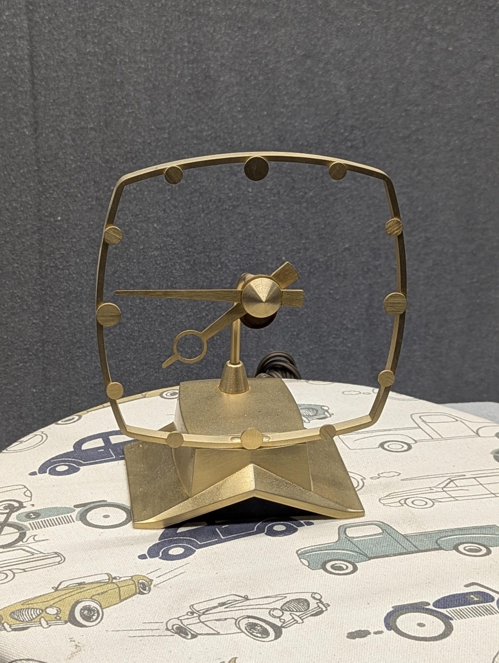 Jefferson Golden Secret Clock: Mid-century Modern 24k Gold-plated ...