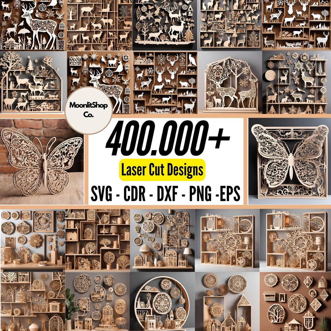 Laser Cut Files Mega Bundle, 400k Files 3D 2D, Laser Cut Designs, CNC ...