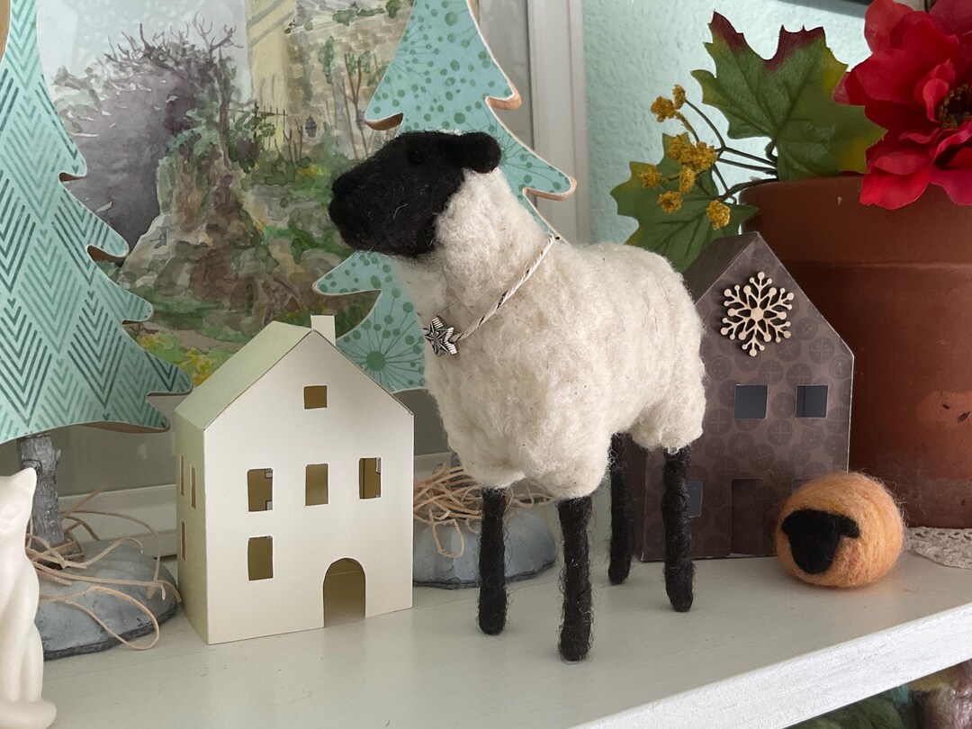 Lanky Legged Raw Wool Sheep for Home Decor - Etsy