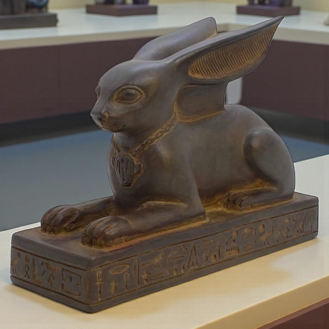 Ancient Egyptian Rabbit Statue | Inspired Sculpture Symbolizing ...