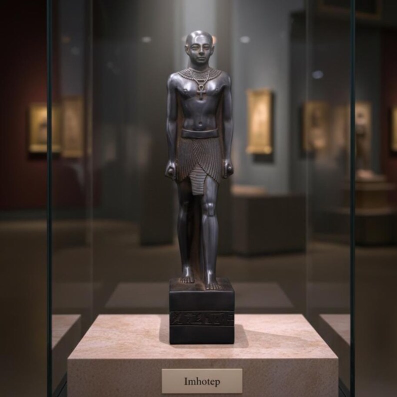 Ancient Egyptian Imhotep Statue Legendary Architect and Healer, Rare ...