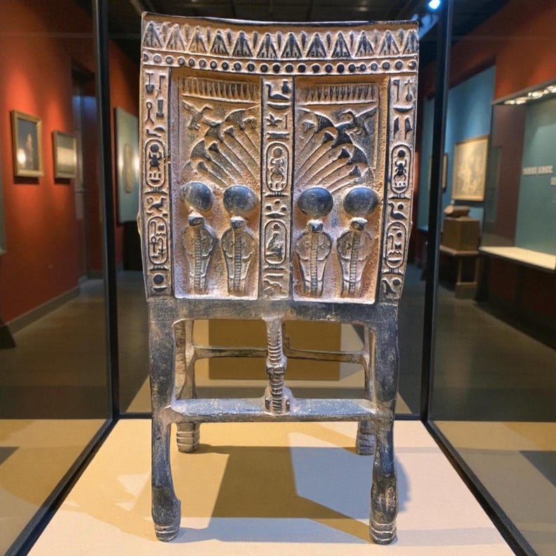 Ancient Egyptian King Tut Throne Statue | Symbol of Power | Rare ...