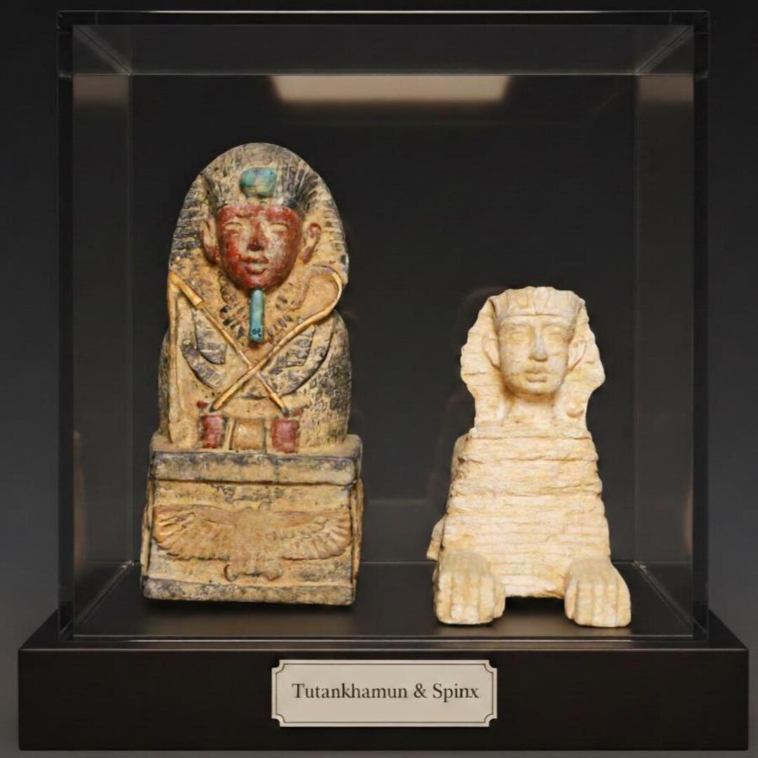 Ancient Egyptian Tutankhamun & Sphinx Set: Divine Kingship | Rare ...