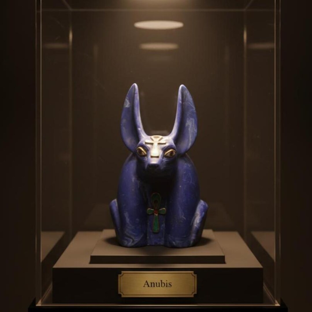 Ancient Egyptian Anubis Head Statue: Sacred Jackal Symbol of Protection ...