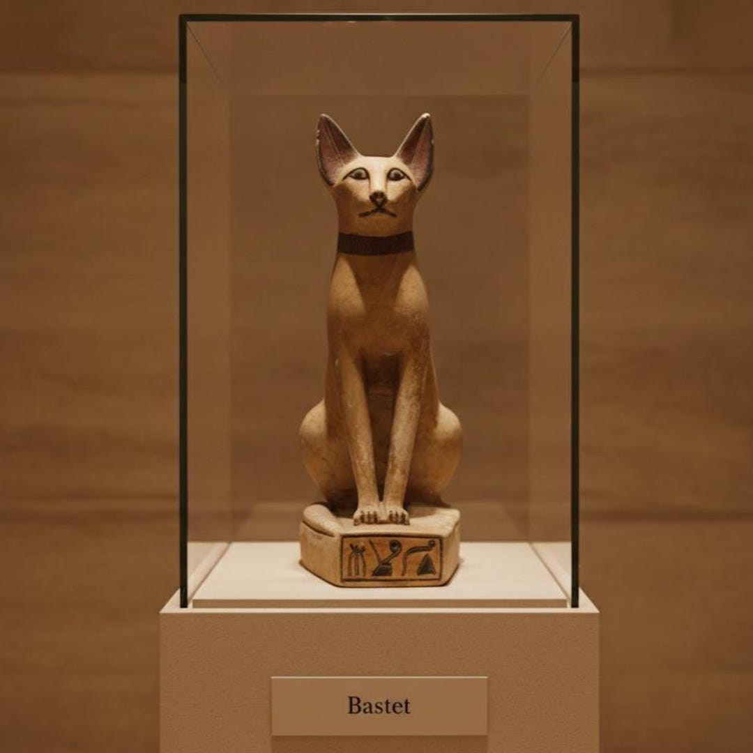Bastet Statue Ancient Egyptian Feline Goddess of Protection – Rare ...