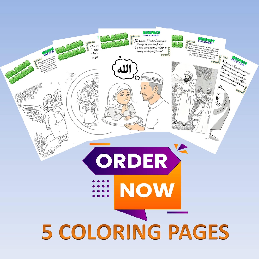 Respect for Elders Themed Coloring Pages for Kids Ethic Kids Activity ...