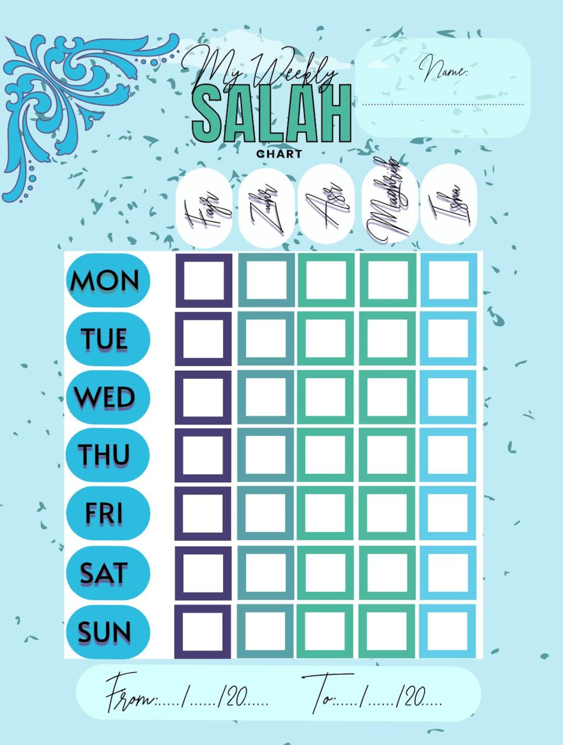 5 Useful Salah Trackers for Kids Daily & Weekly Islamic Prayer Chart ...