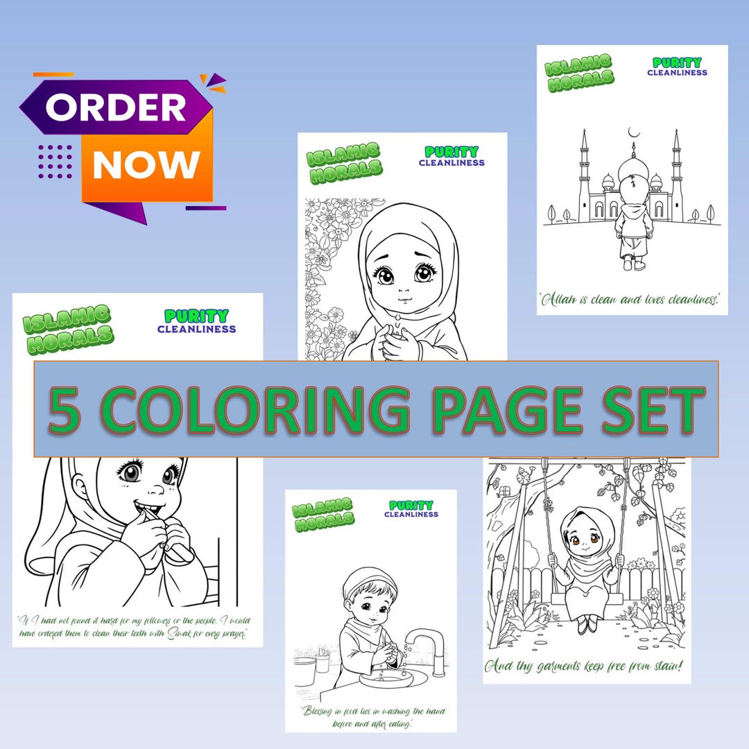 Purity and Cleanliness Themed Coloring Pages for Kids Ethic Kids ...