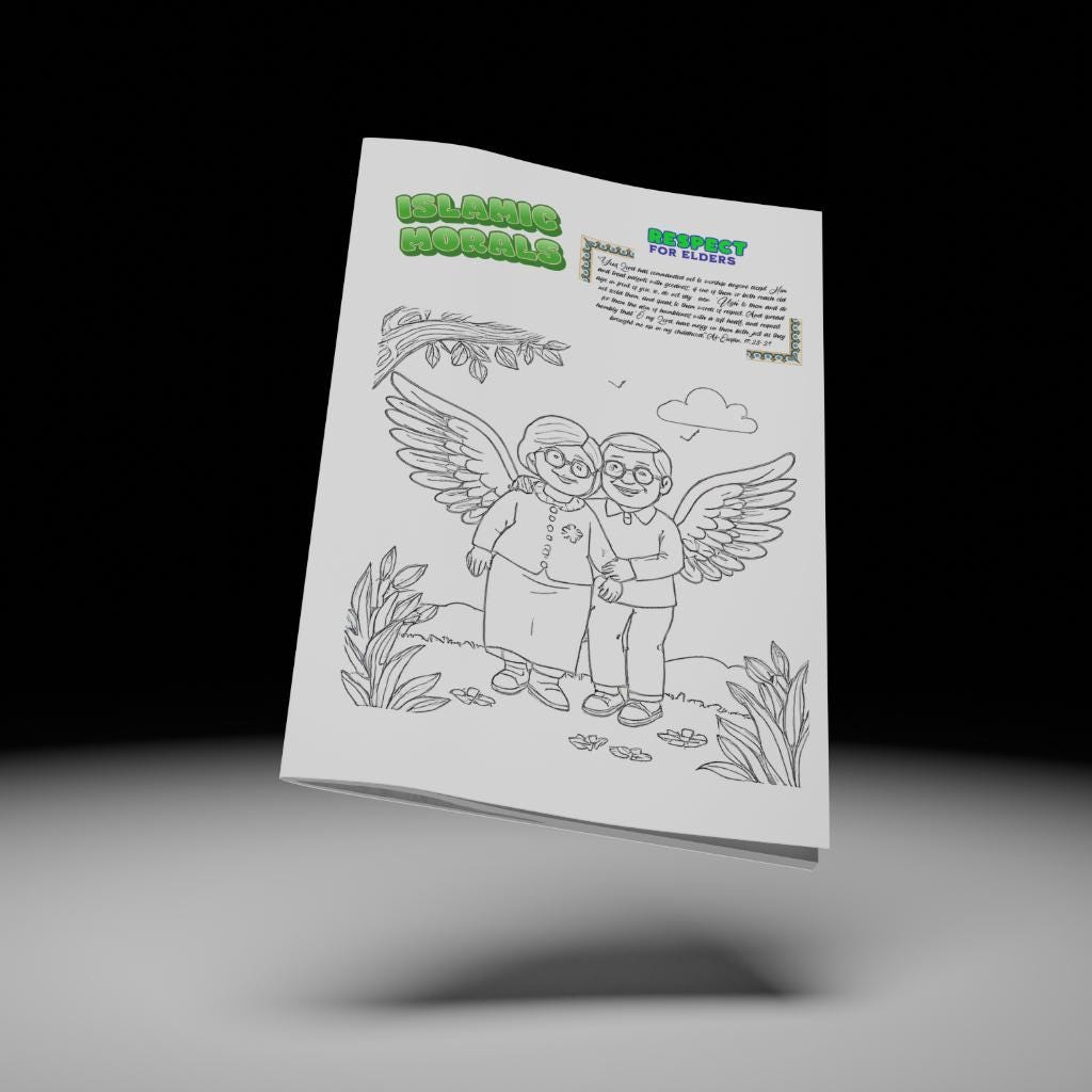 Respect for Elders Themed Coloring Pages for Kids Ethic Kids Activity ...