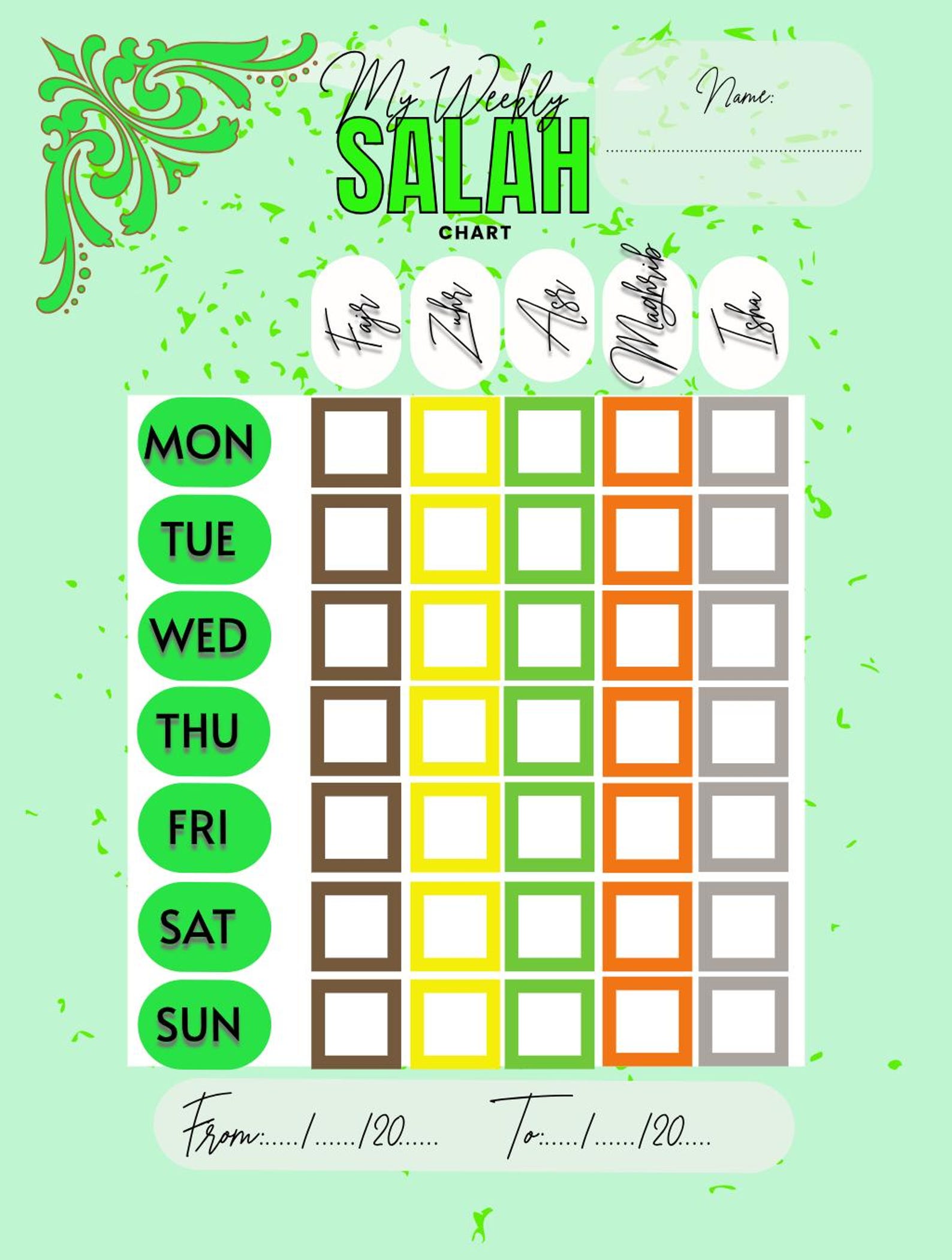 5 Useful Salah Trackers for Kids Daily & Weekly Islamic Prayer Chart ...