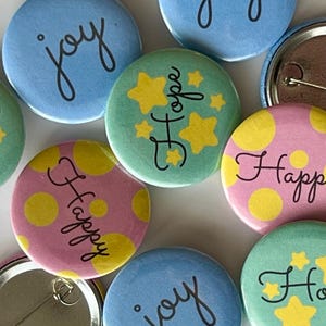 Friendship Buttons / Pin Back Button / Tween Encouragement / Hope Joy ...