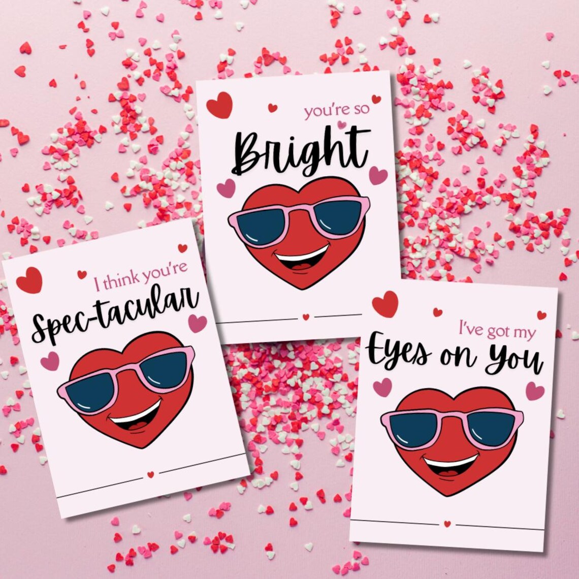 Sunglasses Valentines Cards for Kids, Cute Printable Preschool ...