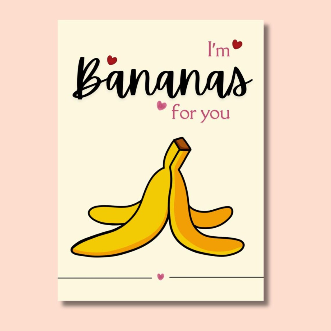 Banana Valentines Cards for Kids, Cute Printable Preschool Valentines ...