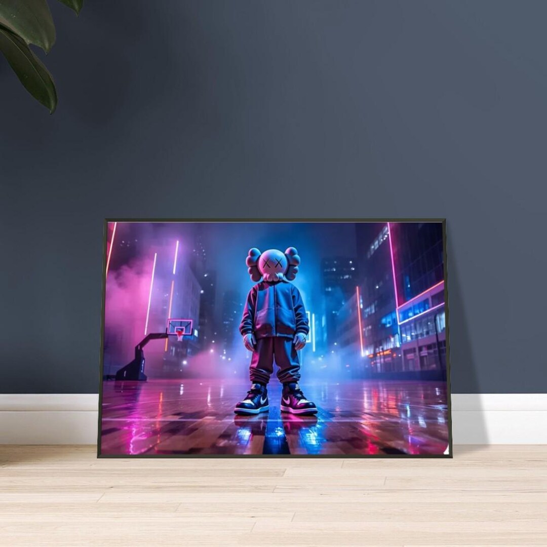 Kaws on the Court Poster Premium Matte Paper Metal Framed Artwork - Etsy