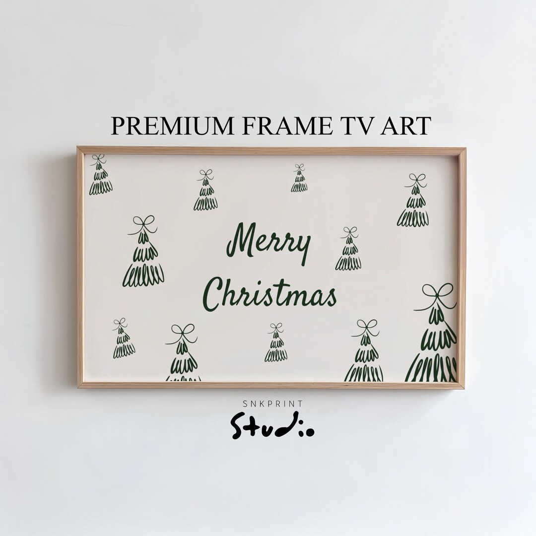 Christmas Tree Frame TV Art, Modern Holiday Decor (digital Download) - Etsy