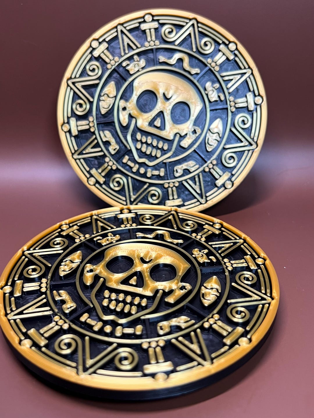 Aztec Gold Coin Coasters 4-piece Set - Etsy