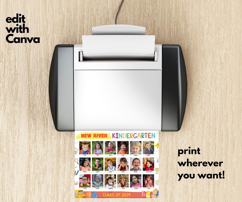 Editable Kindergarten Preschool Canva, Class Photo Template in Canva ...