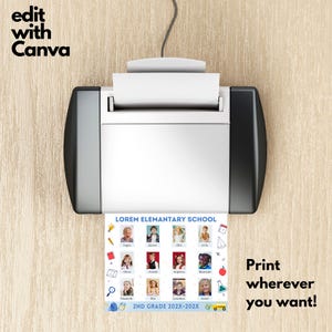 Editable School Class Photo Template in Canva, Colorful Template,15 16 ...