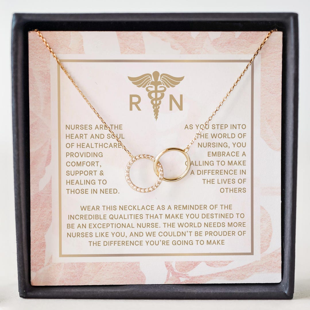Nurse Graduation Necklace, Blush Pink RN Graduation Gift, Nursing ...
