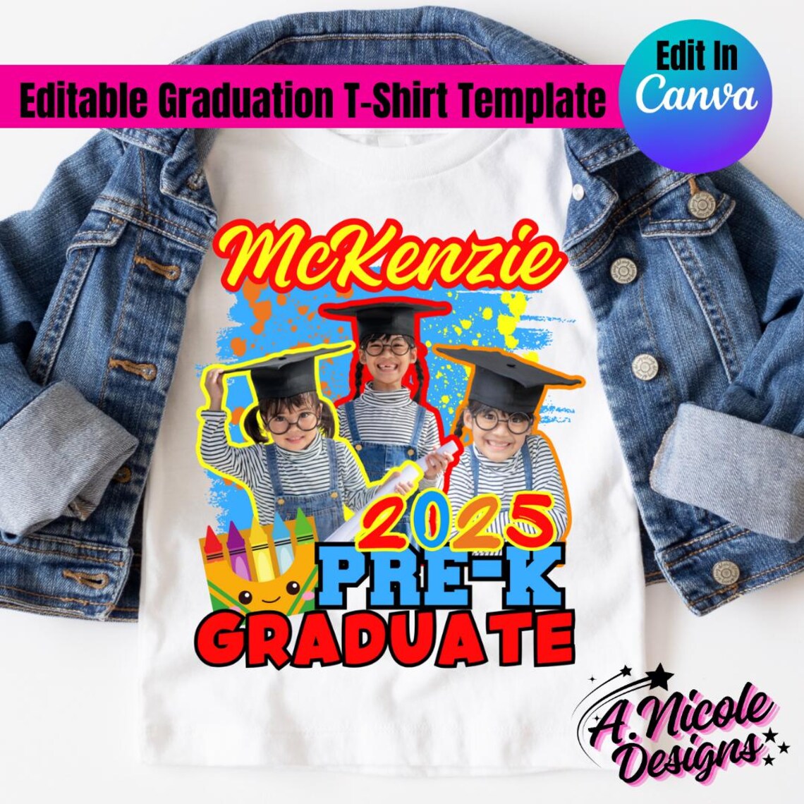 Editable Graduation Template | Design 9 - Etsy