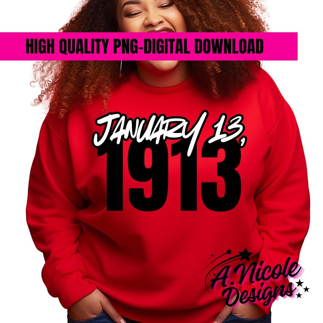 January 1913 No Elephant PNG Download | High Quality | J13 | DST - Etsy