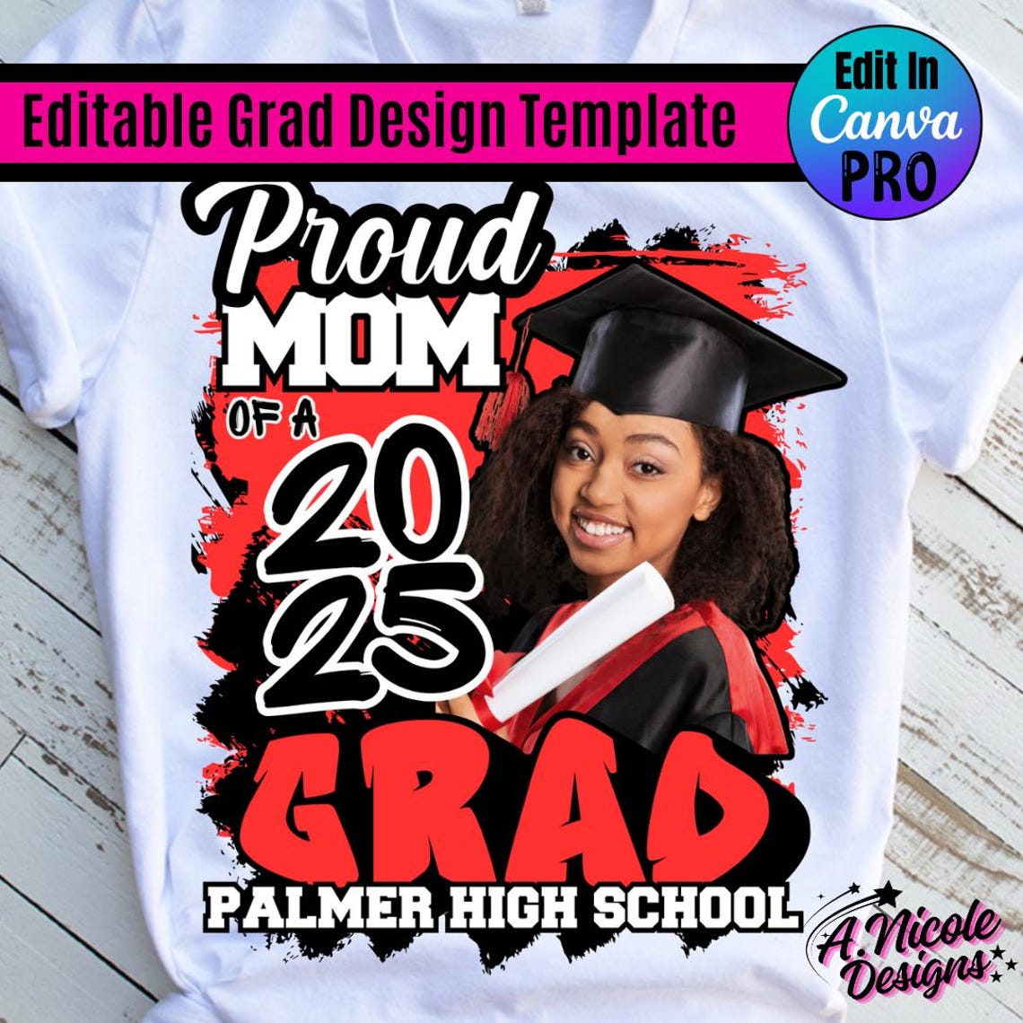 Editable Graduation Template | Design 2 - Etsy