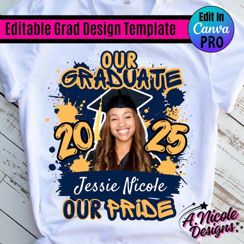 Editable Graduation Template | Our Grad, Our Pride | Design 3 - Etsy