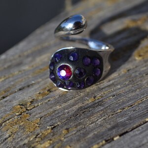 Purple Fire Pave Style Ring - Etsy