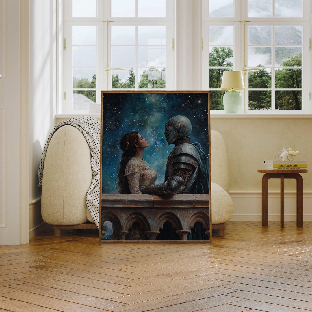 Medieval Knight Wall Art, Renaissance Vintage Poster, Medieval Decor ...