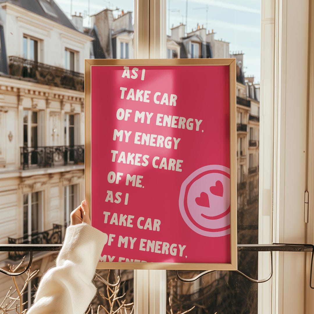 Pink Motivational Poster, Girly Motivational Art, Dopamine Decor ...