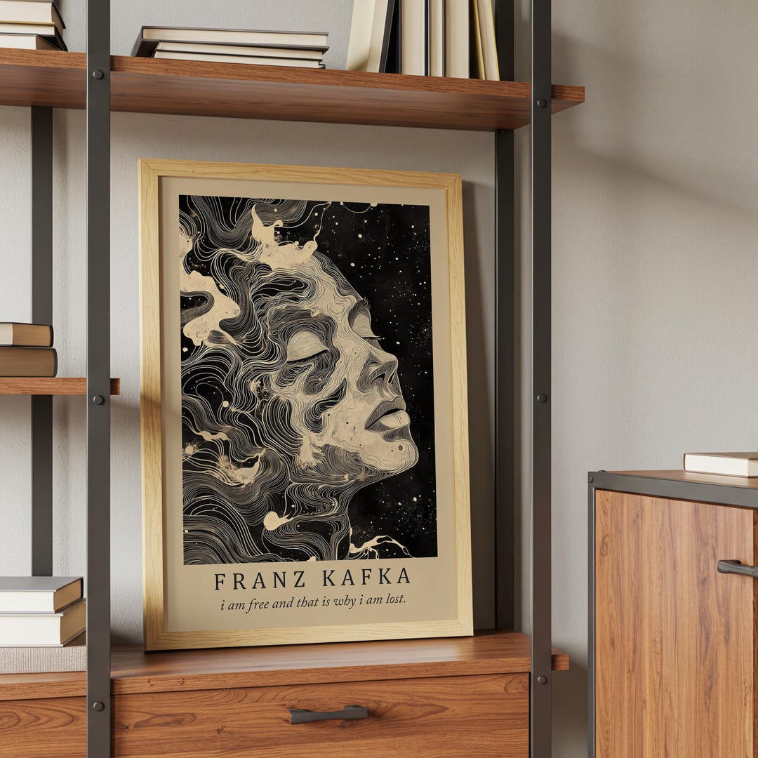 Franz Kafka Poster | Dark Psychedelic Wall Art - Modern Unique Home ...