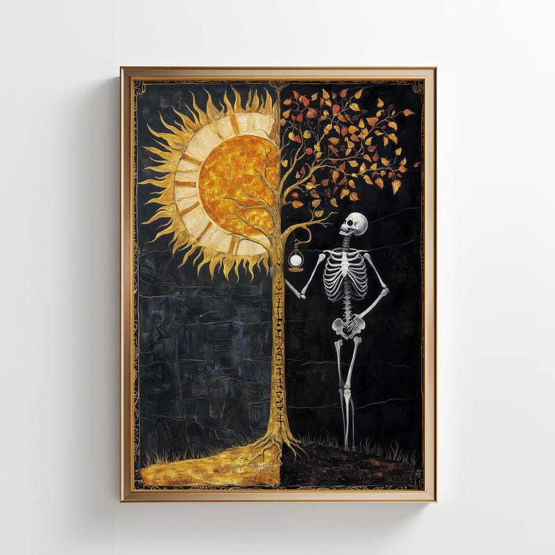 Memento Mori Retro Poster - Etsy