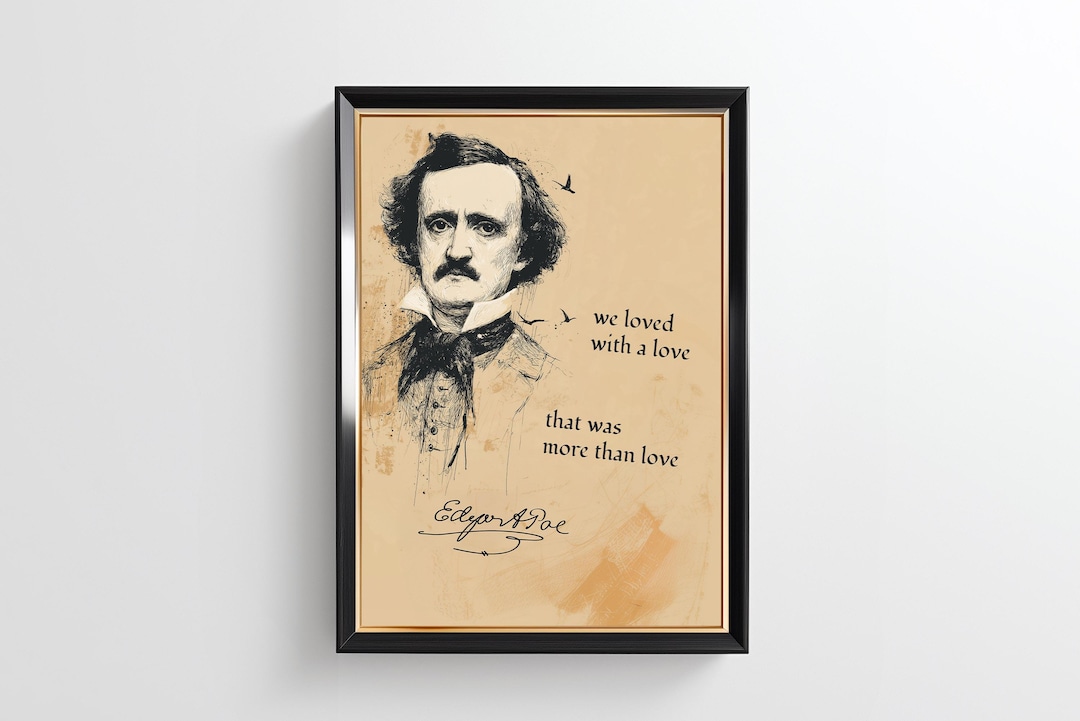 Edgar Allan Poe - Annabel Lee: Printable Gothic Quote for Library Decor ...